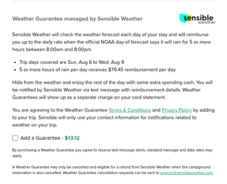 Weather Guarantee by Sensible Weather: General Info and FAQ
